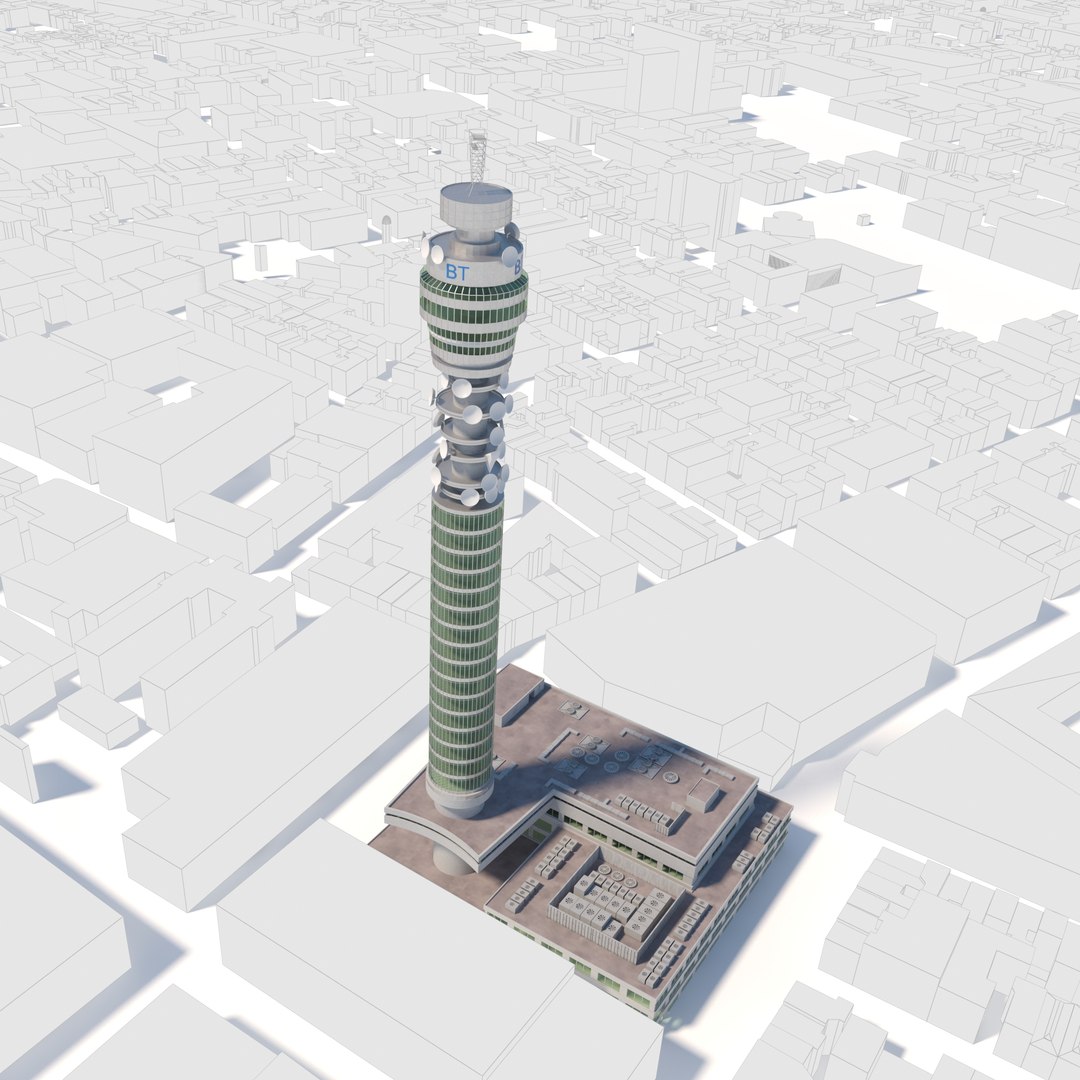 BT Tower And Environment 3D Model - TurboSquid 1721586