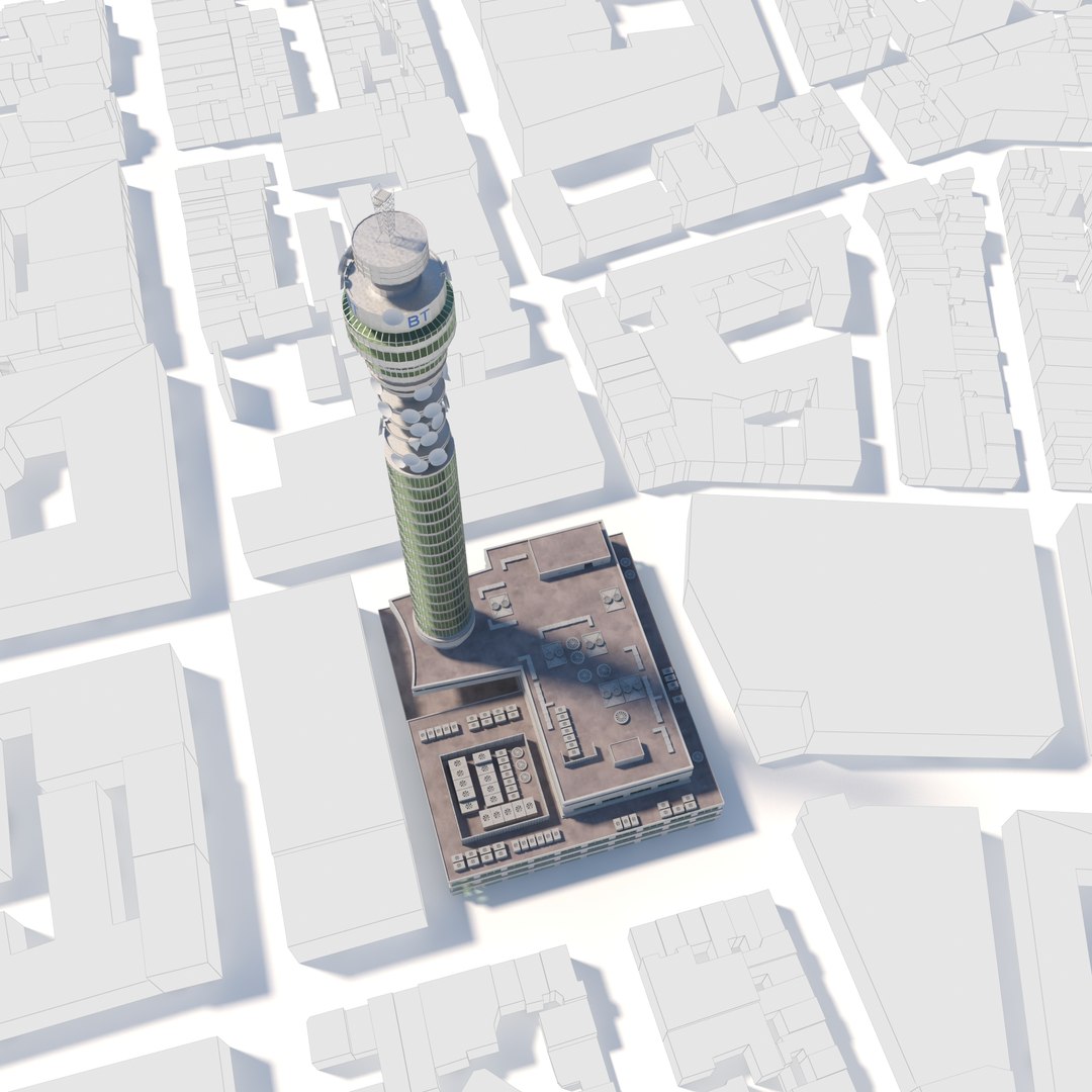 BT Tower And Environment 3D Model - TurboSquid 1721586