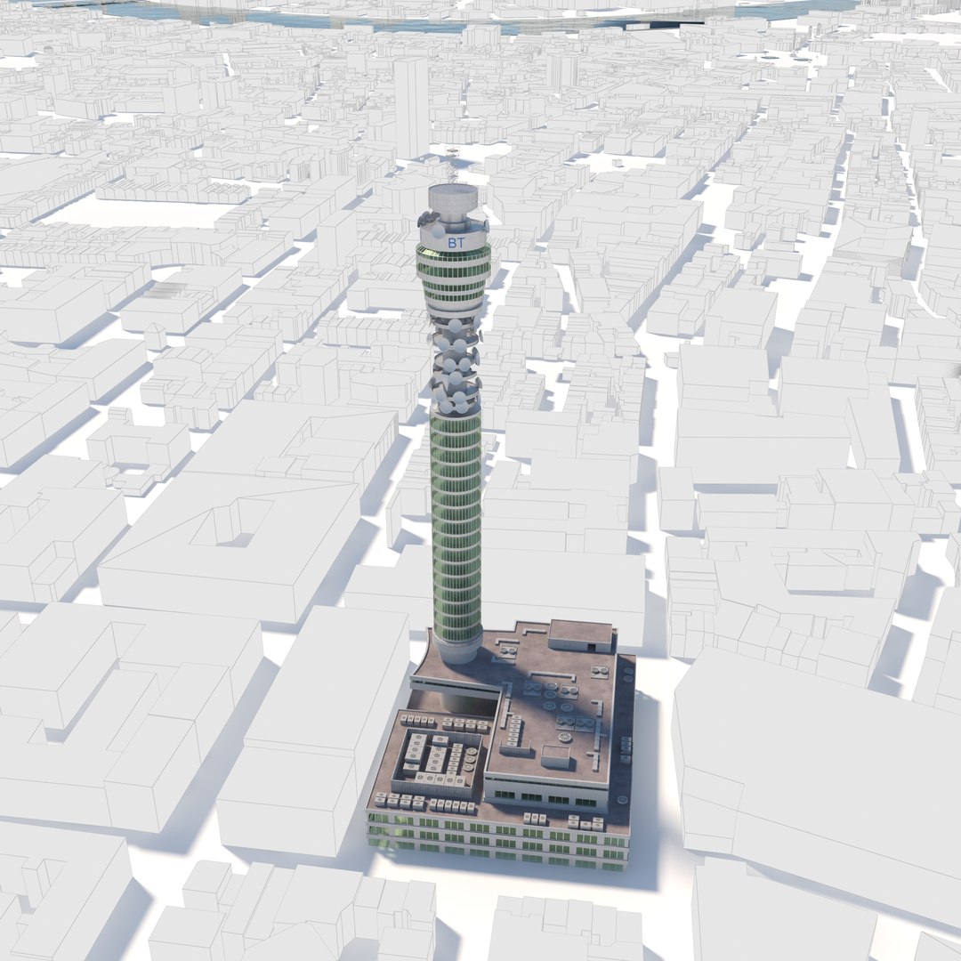 BT Tower And Environment 3D Model - TurboSquid 1721586