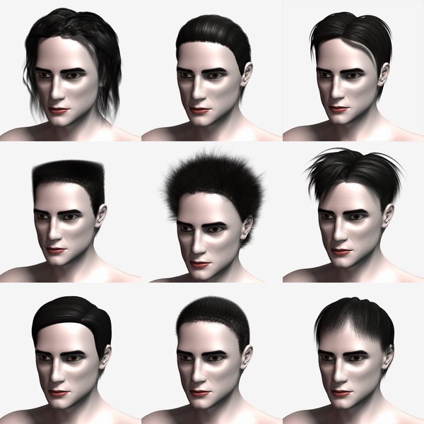3d realistical hairstyle