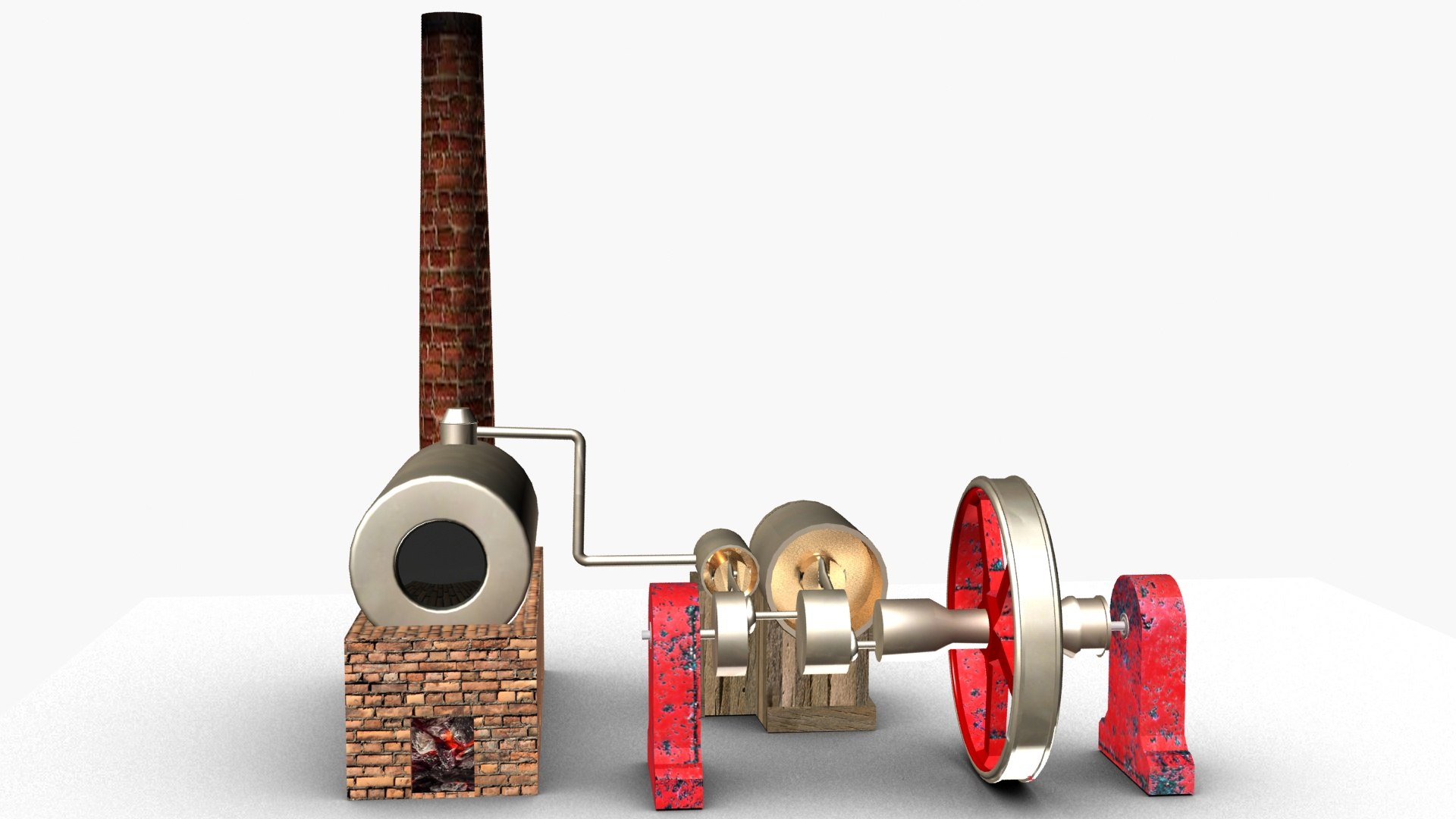 Steam Engine 3D - TurboSquid 1709422