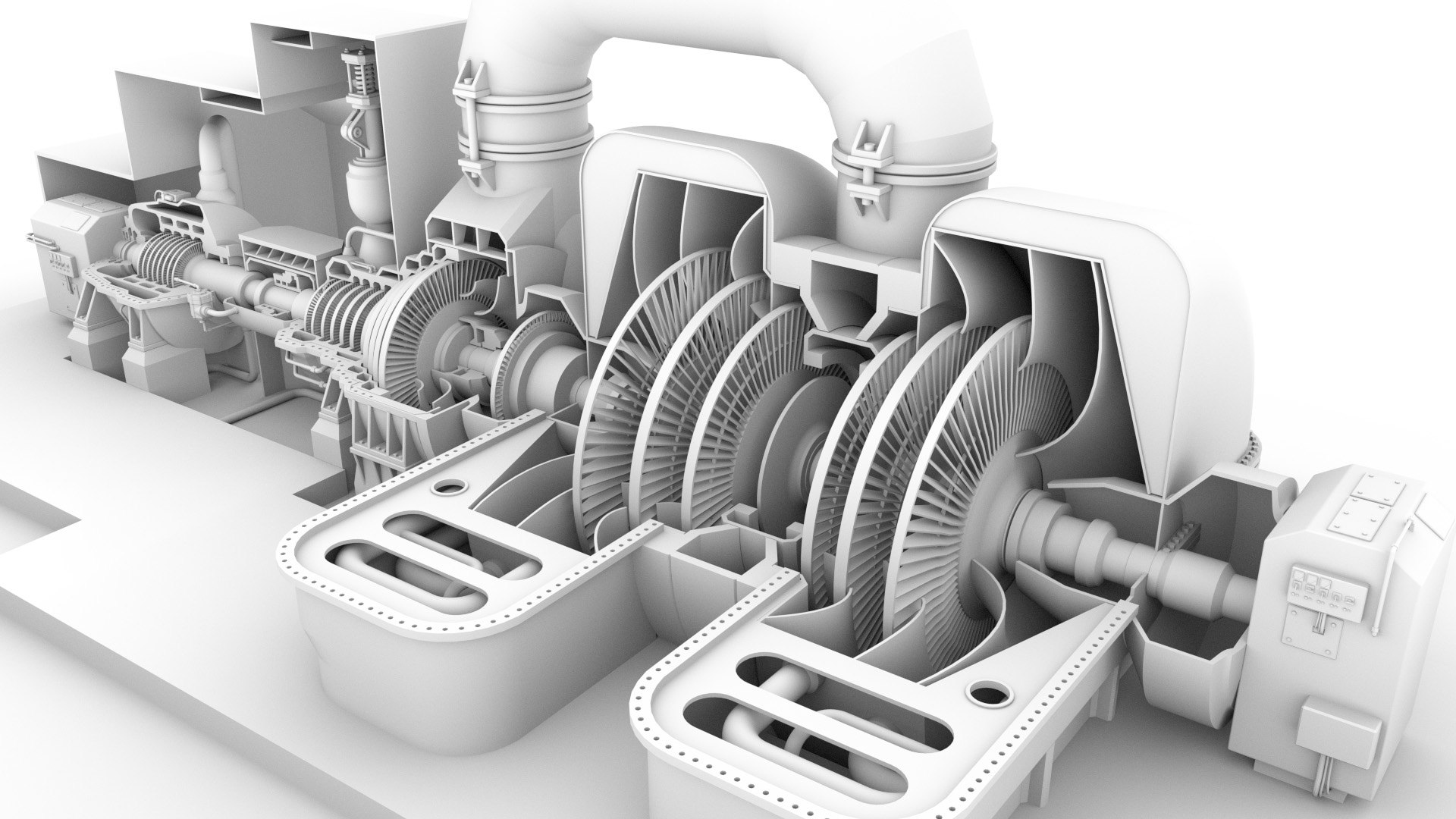 Steam Turbine 3D Model - TurboSquid 1149386