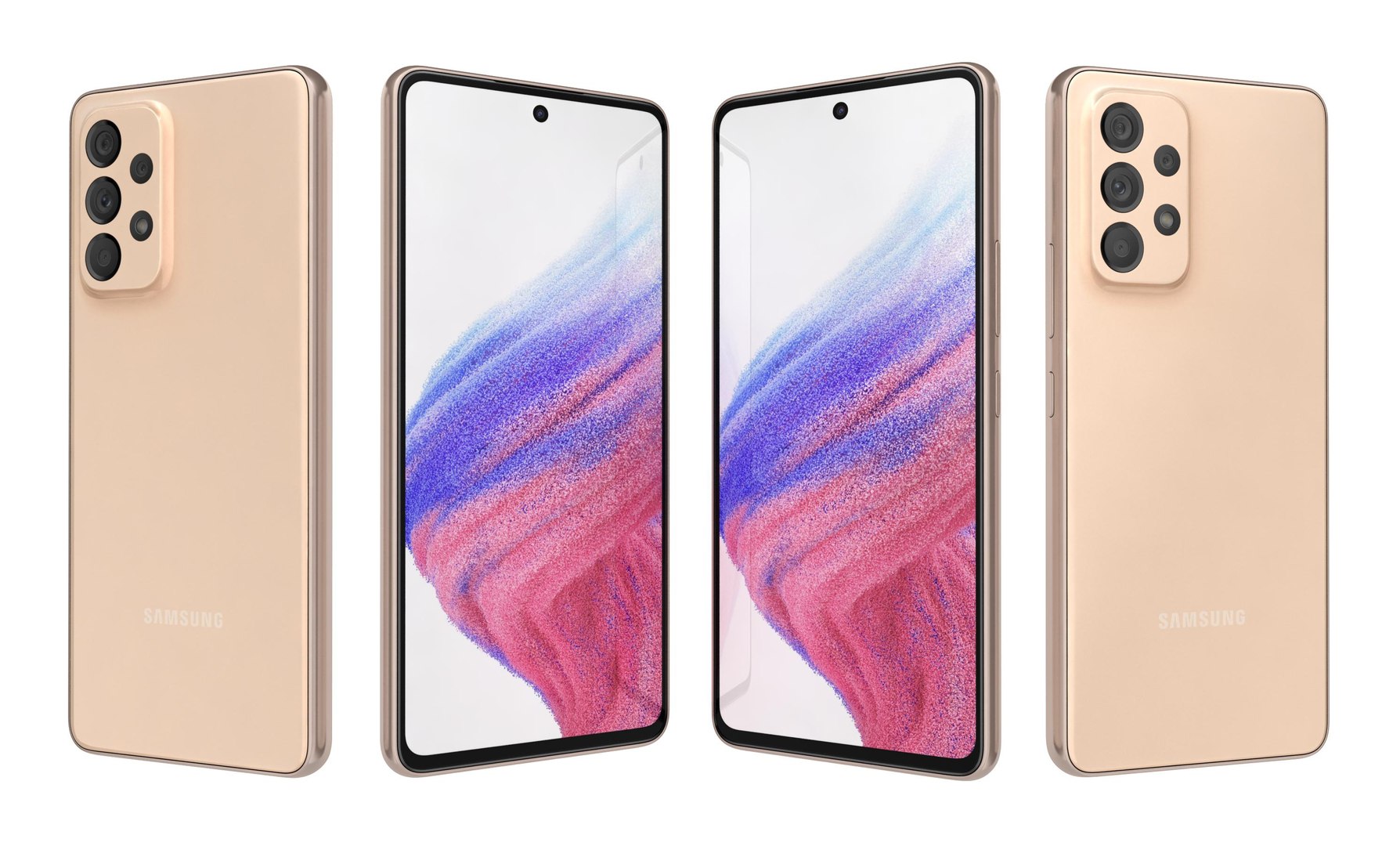 3D Samsung Galaxy A53 5G Peach model - TurboSquid 1873073