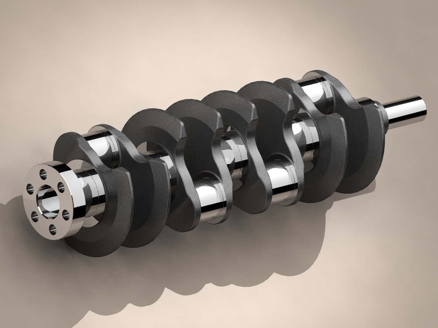 V8 Crankshaft Crank 3d Model