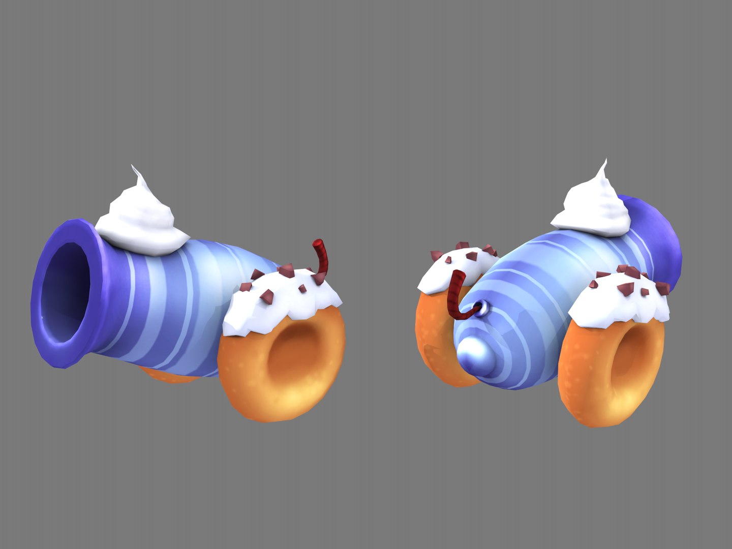 3D Blue Cannon - TurboSquid 1467494