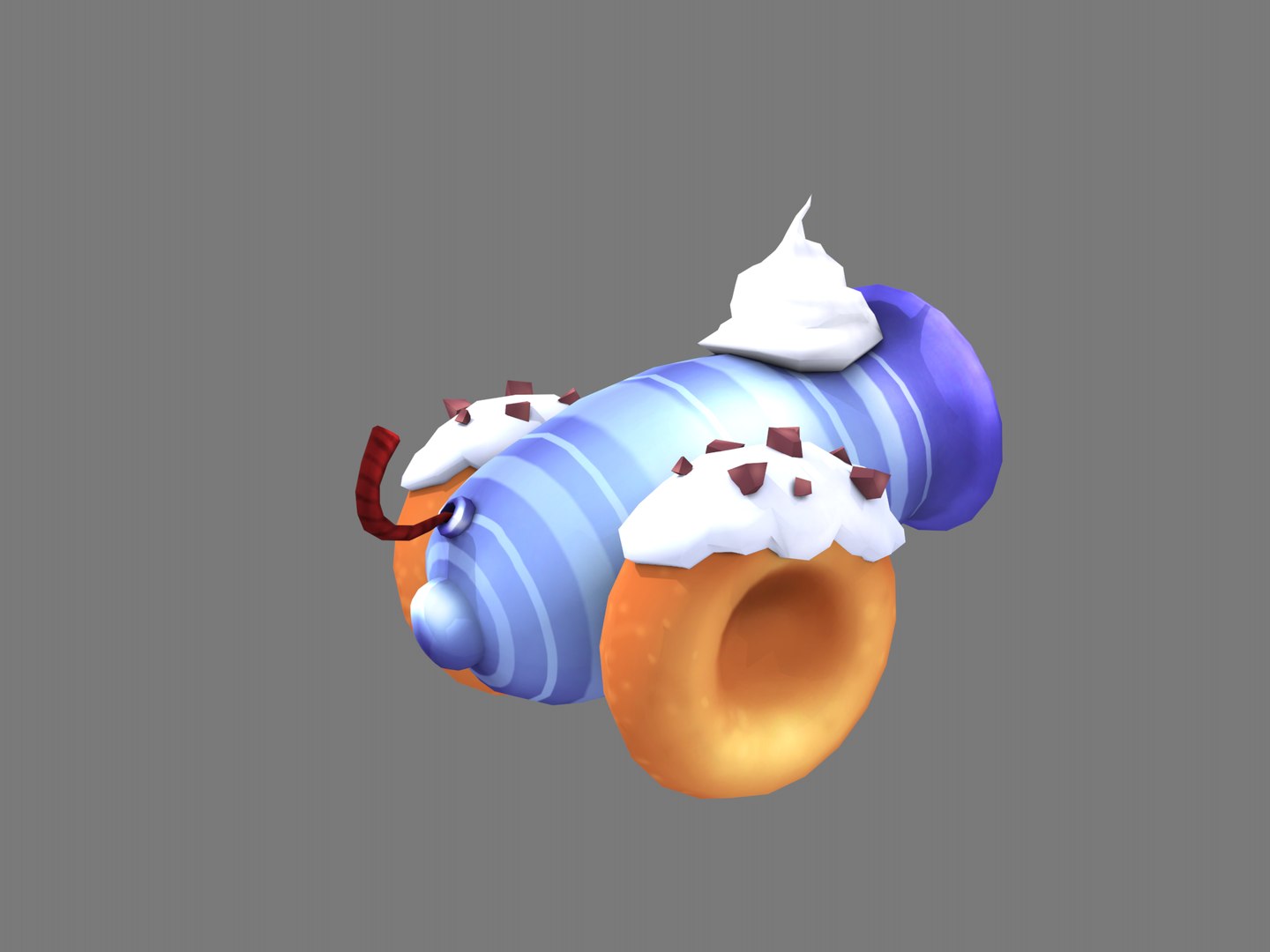 3D Blue Cannon - TurboSquid 1467494