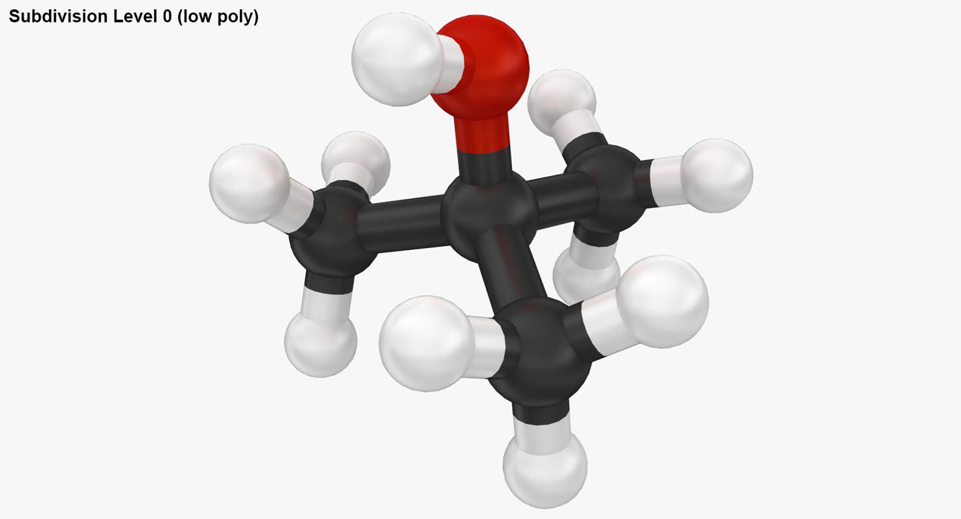 3d Model Tert Butanol