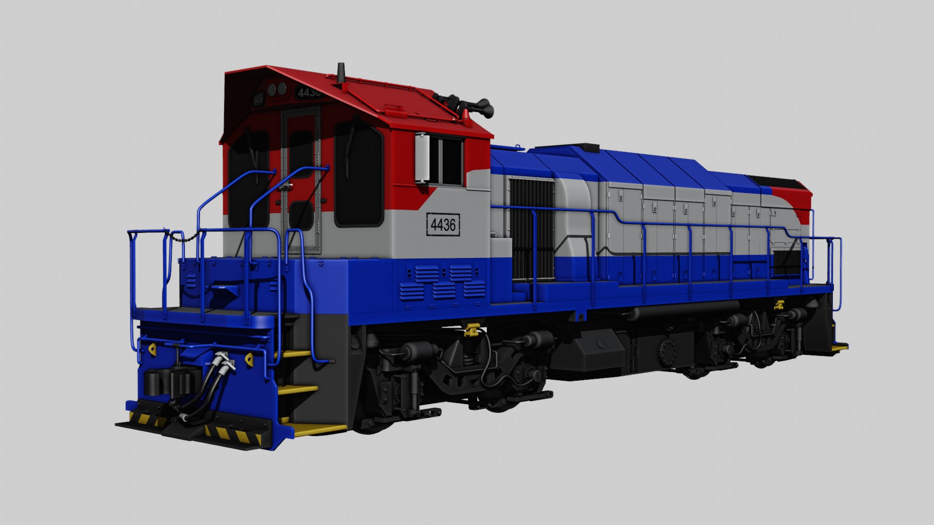 EMD GT18B-M South Korea Locomotive Train Model - TurboSquid 2273811