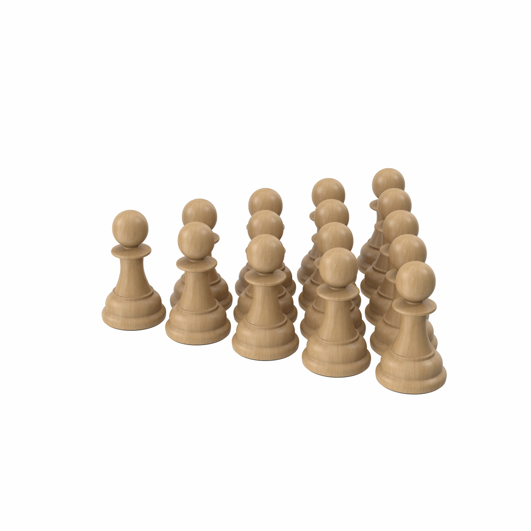 Chess Pawns Set 3D Model - TurboSquid 2226953