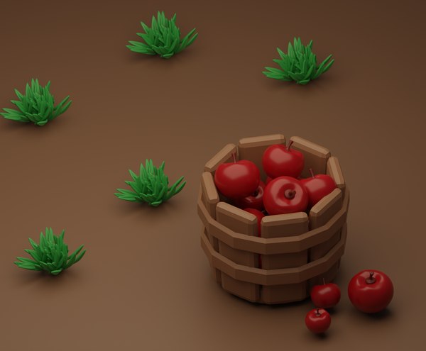 3D Apples in a bucket model - TurboSquid 2020129