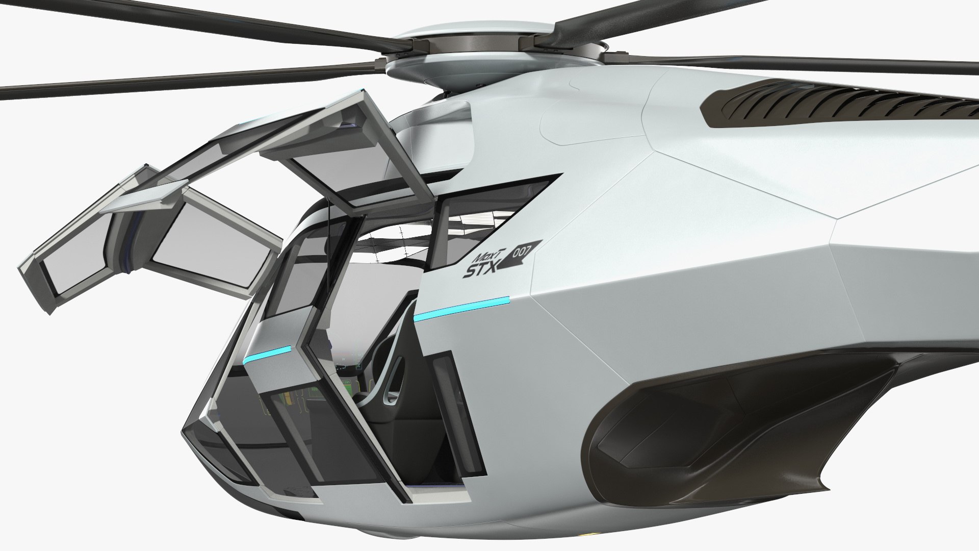 Futuristic Helicopter Concept Rigged 3D model - TurboSquid 1848662