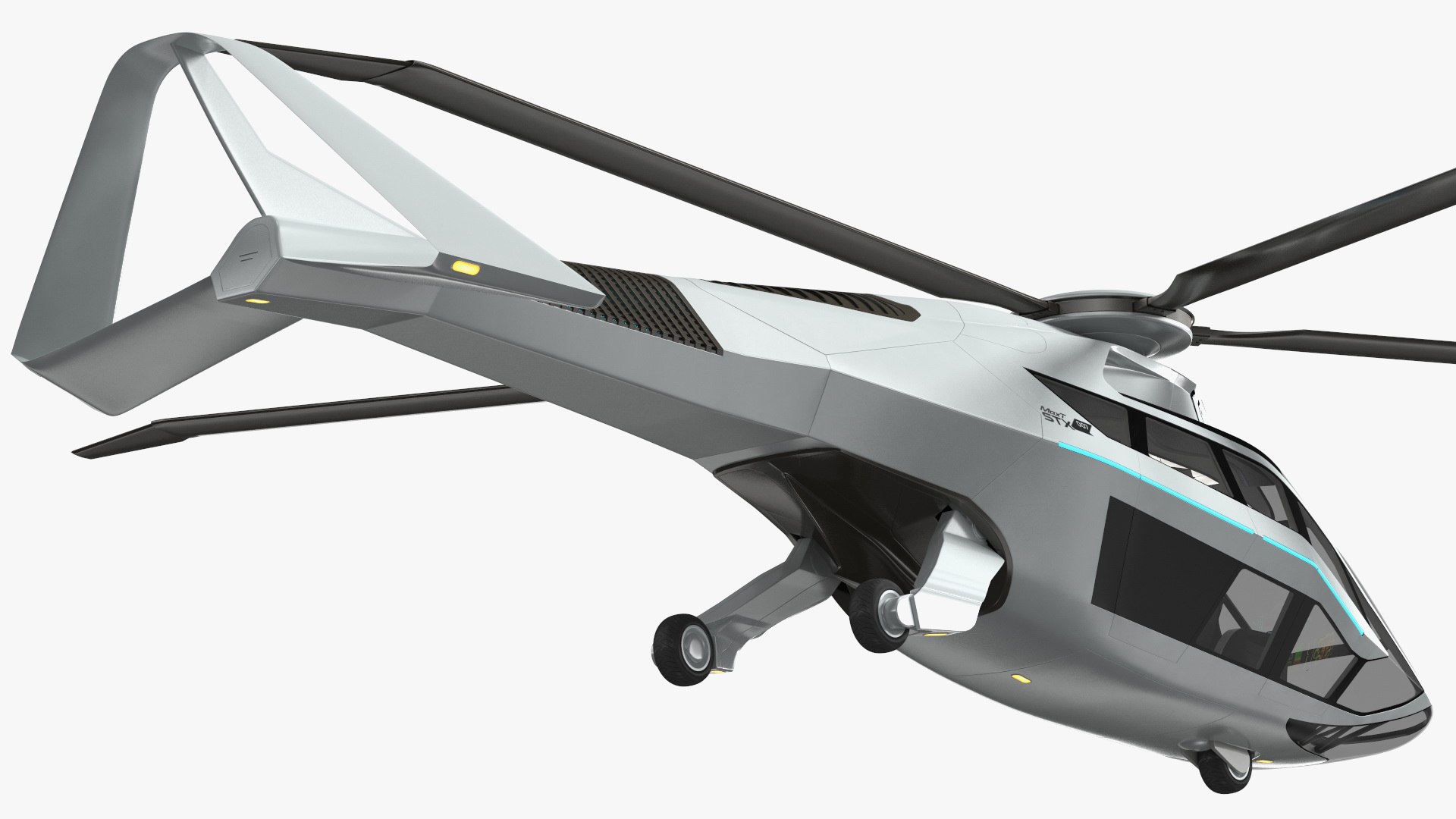 Futuristic Helicopter Concept Rigged 3D model - TurboSquid 1848662