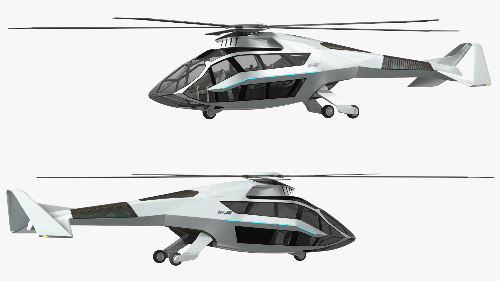 Futuristic Helicopter Concept Rigged 3D model - TurboSquid 1848662