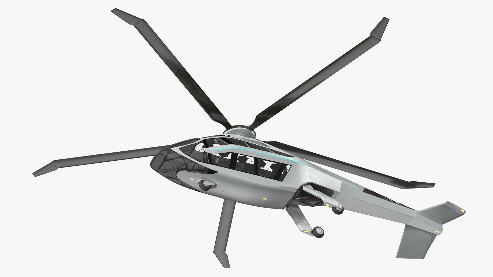 Futuristic Helicopter Concept Rigged 3D model - TurboSquid 1848662