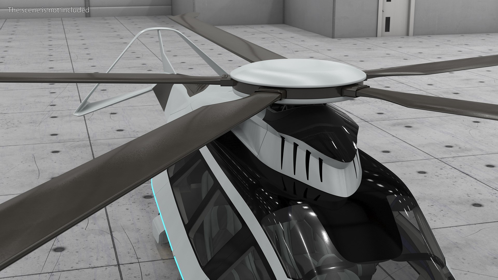Futuristic Helicopter Concept Rigged 3D model - TurboSquid 1848662