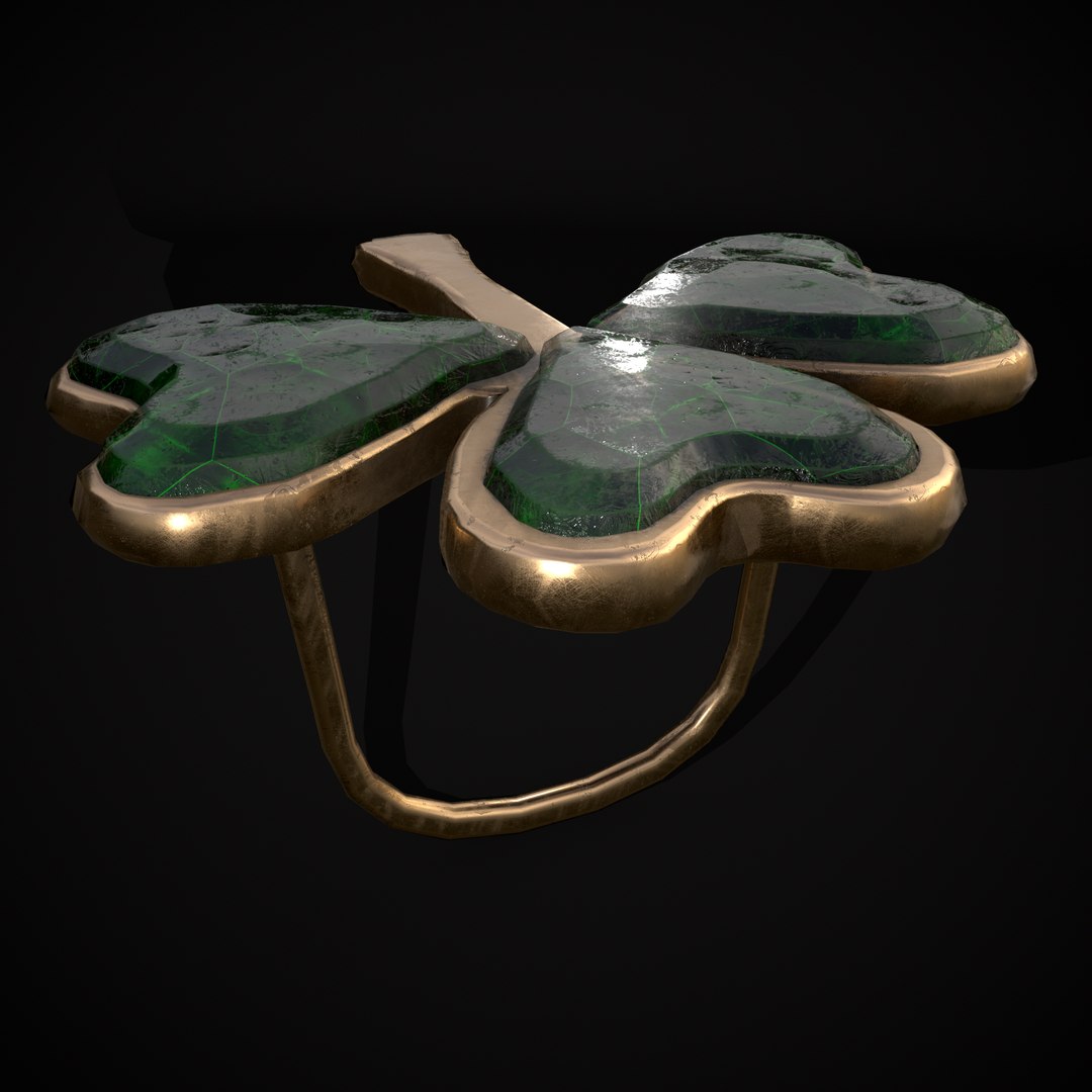 Jade Clover Ring 3D - TurboSquid 2052815