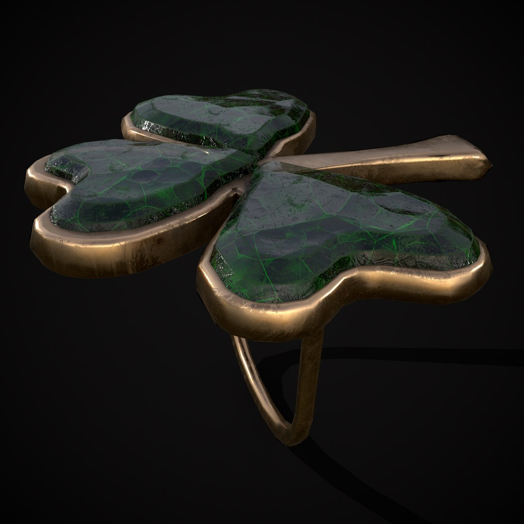 Jade Clover Ring 3D - TurboSquid 2052815