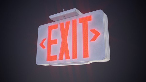 3D model exit sign - TurboSquid 1692260