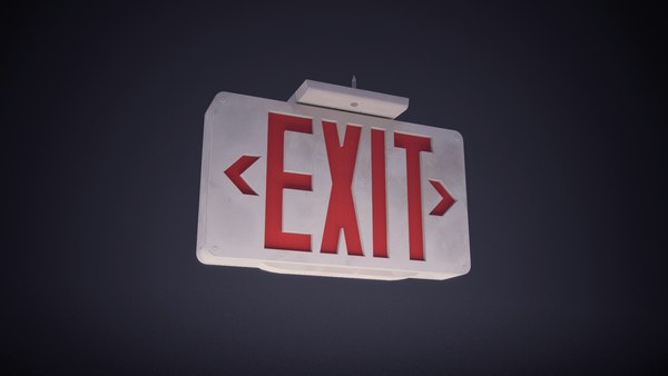 3D model exit sign - TurboSquid 1692260