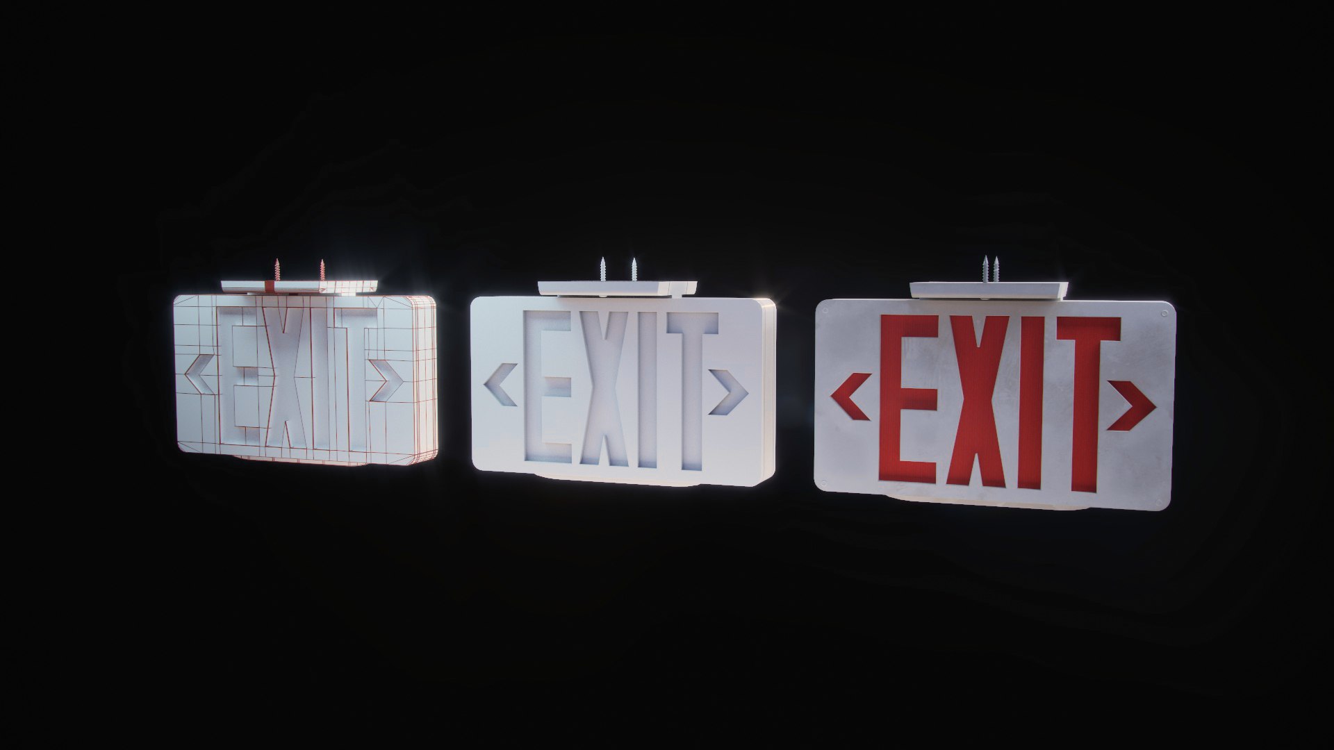3D Model Exit Sign - TurboSquid 1692260