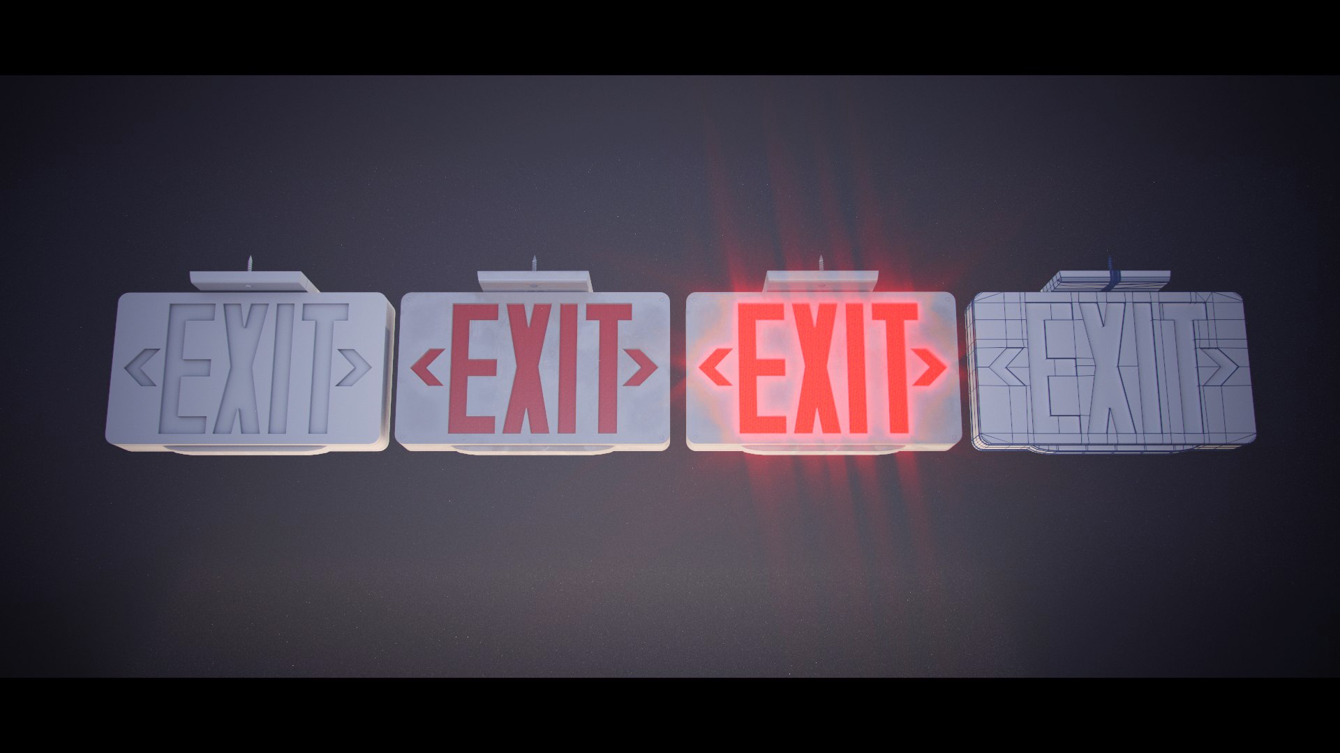 3D Model Exit Sign - TurboSquid 1692260