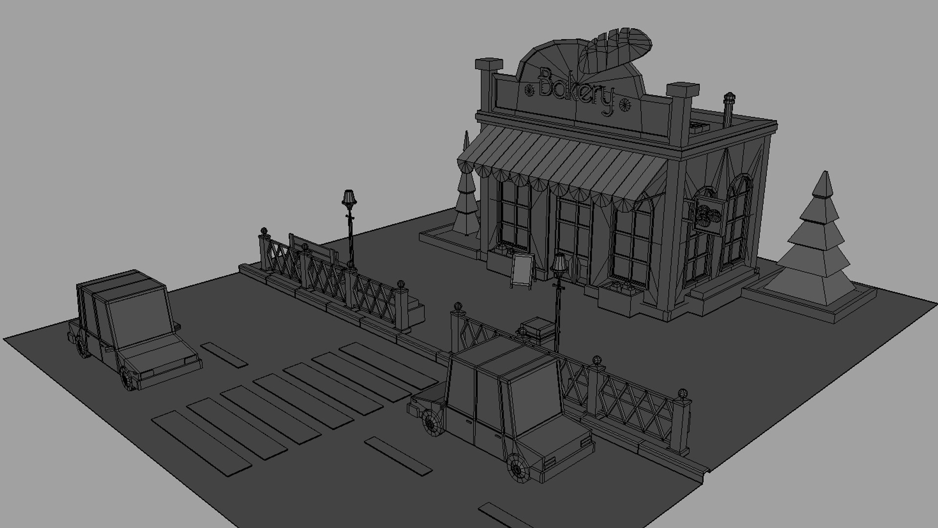 Building Bakery 3D - TurboSquid 1366311