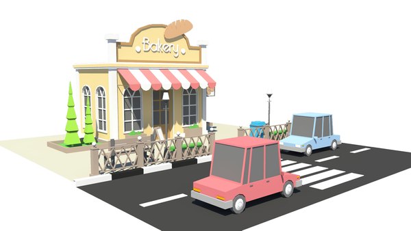 Building bakery 3D - TurboSquid 1366311