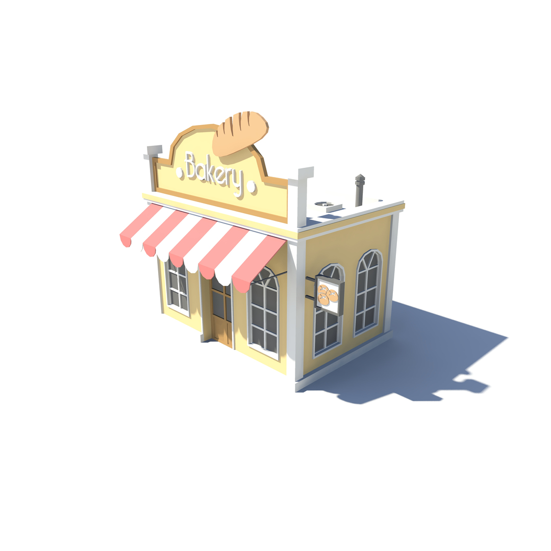 Building bakery 3D - TurboSquid 1366311