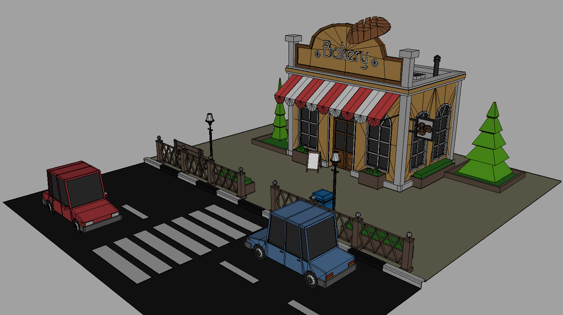 Building bakery 3D - TurboSquid 1366311