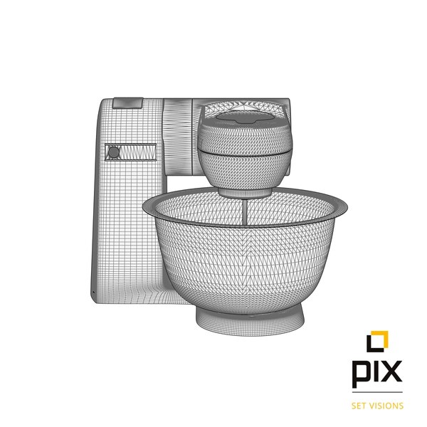 realistic bosch food mixer 3d model