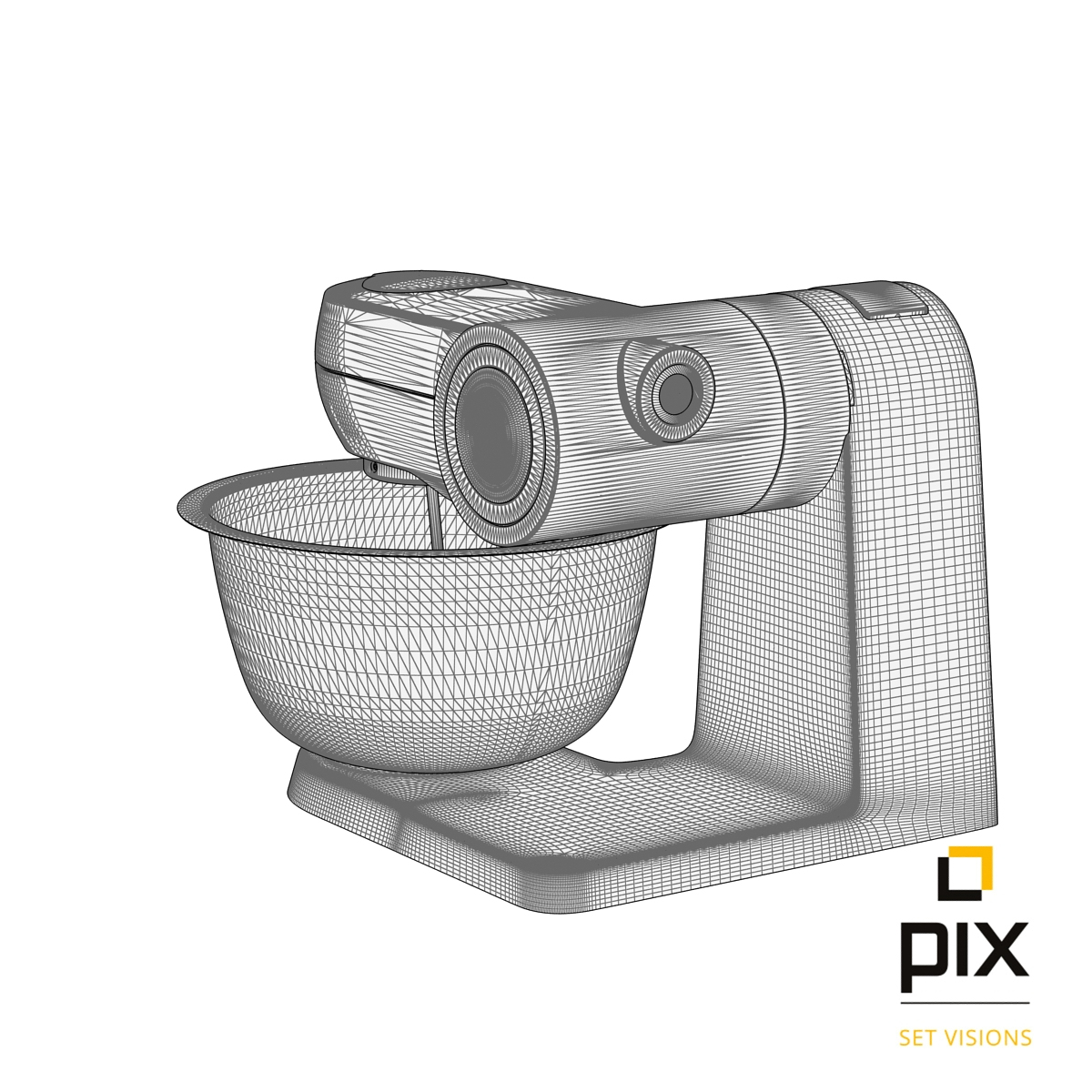 realistic bosch food mixer 3d model