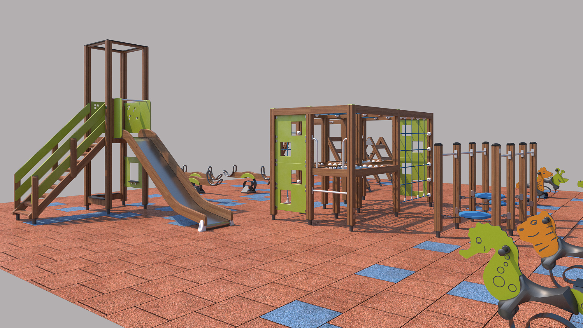 Modern children playground model - TurboSquid 1280023