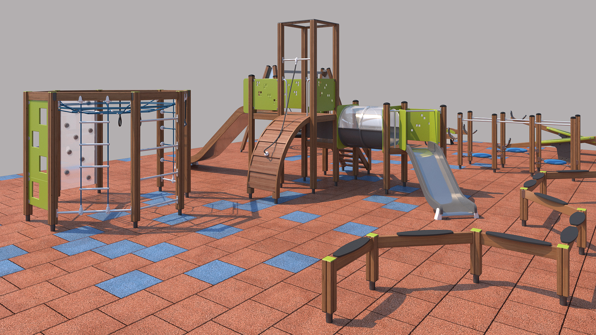 Modern children playground model - TurboSquid 1280023