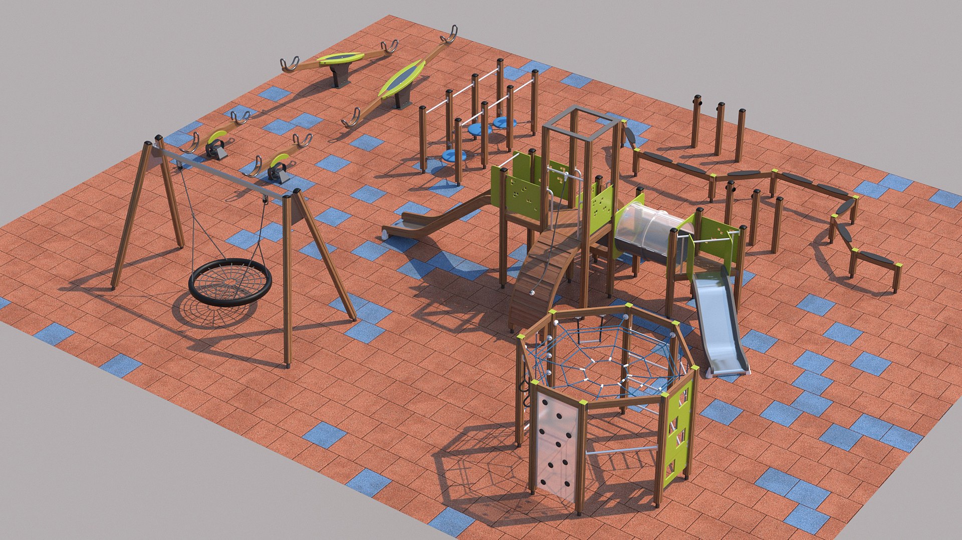 Modern Children Playground Model - TurboSquid 1280023