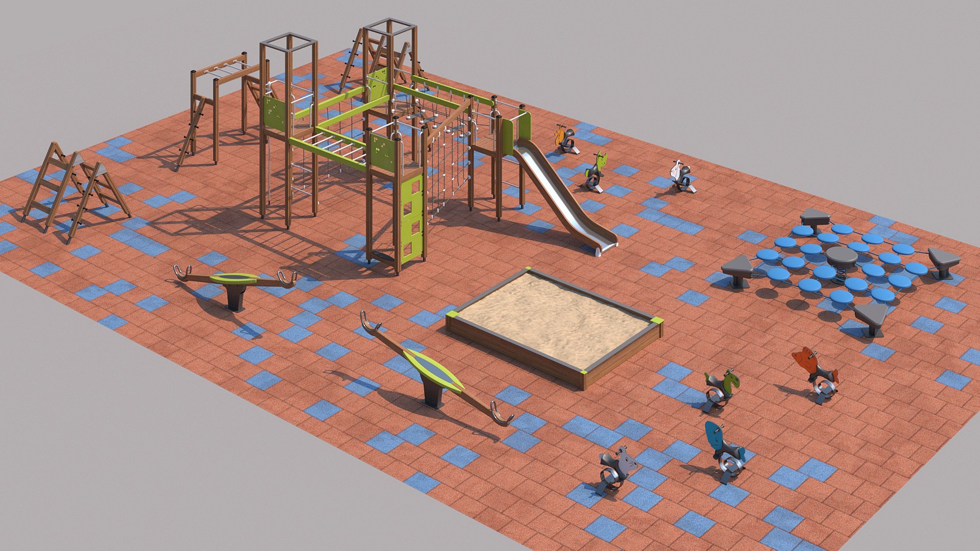 Modern Children Playground Model - TurboSquid 1280023