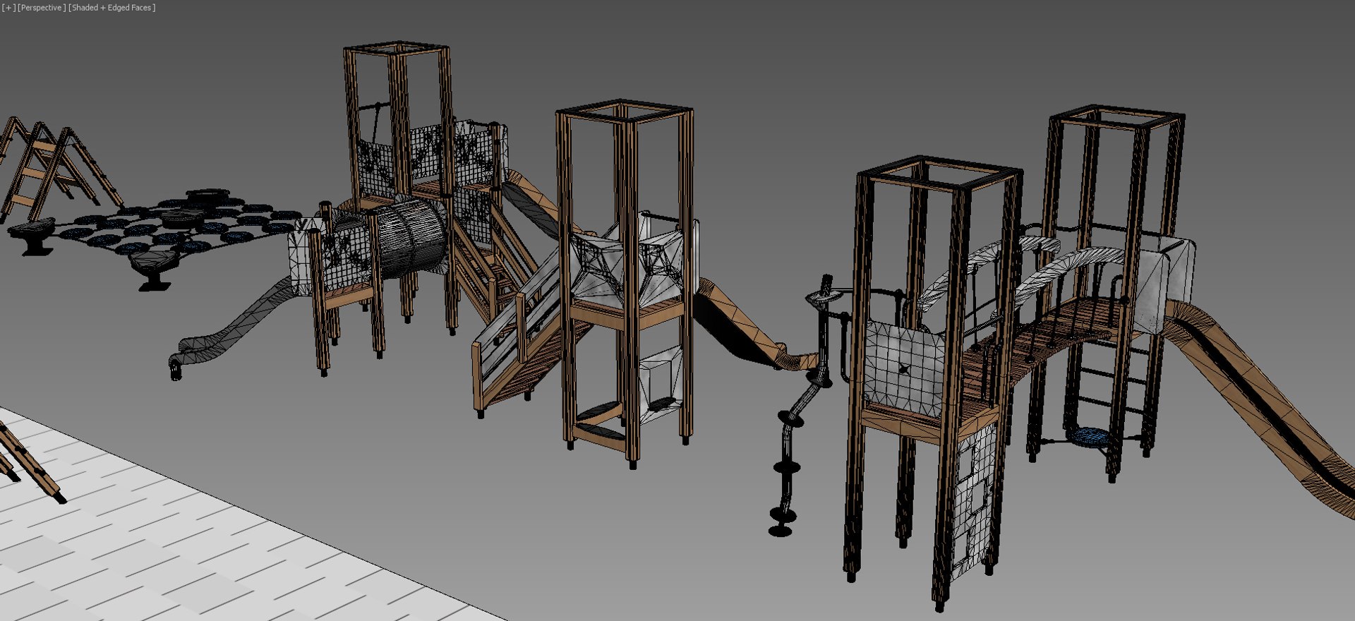 Modern children playground model - TurboSquid 1280023