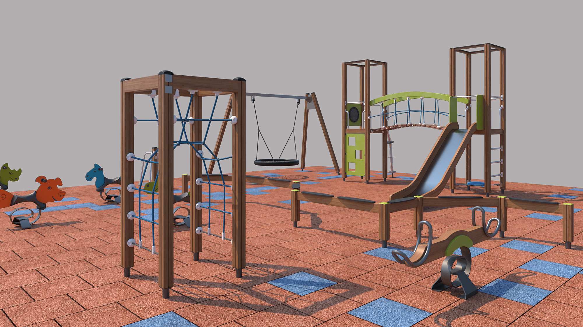 Modern children playground model - TurboSquid 1280023
