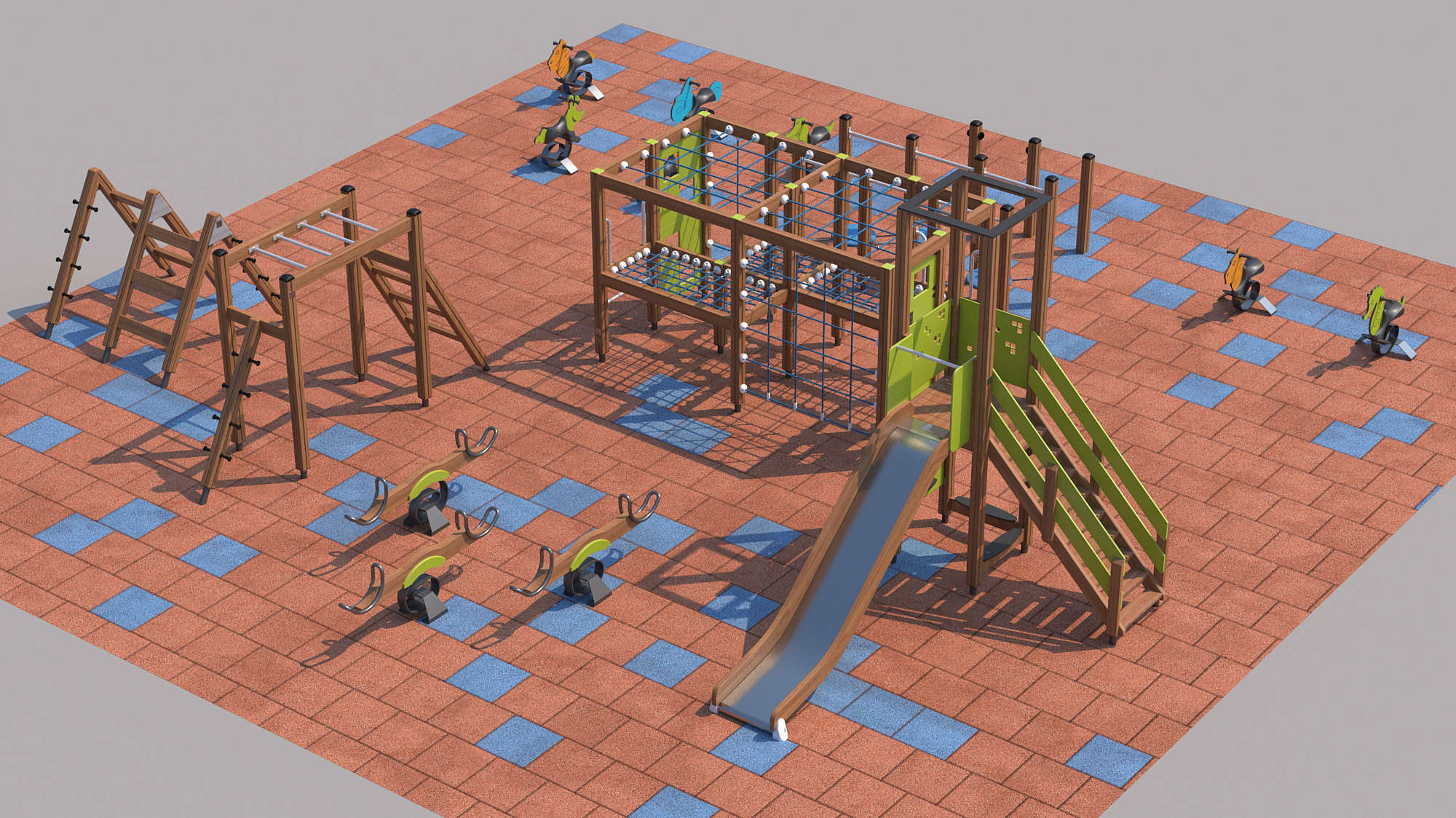 Modern children playground model - TurboSquid 1280023