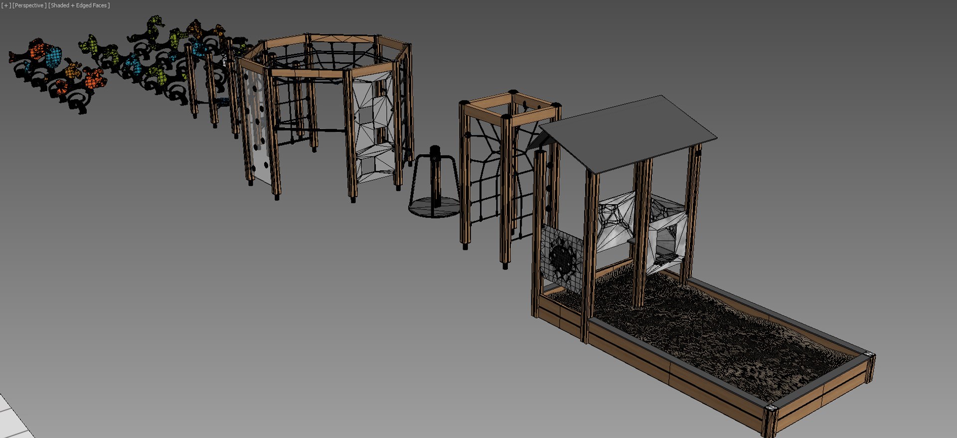 Modern children playground model - TurboSquid 1280023