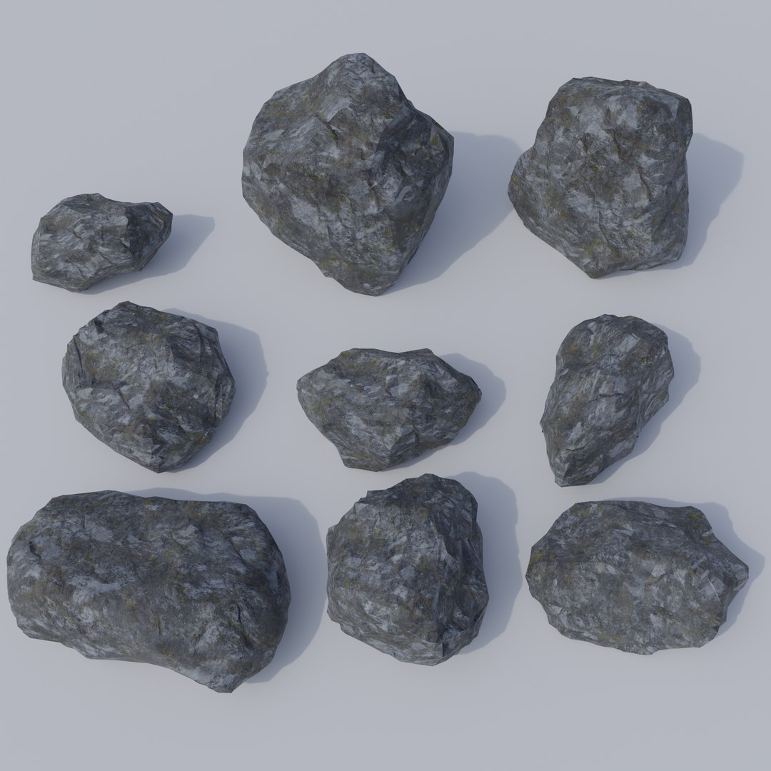 3D Low-Poly Rocks Model - TurboSquid 1921786