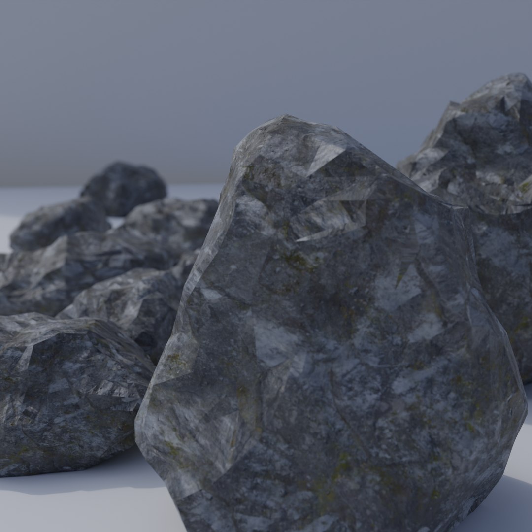 3D Low-Poly Rocks Model - TurboSquid 1921786