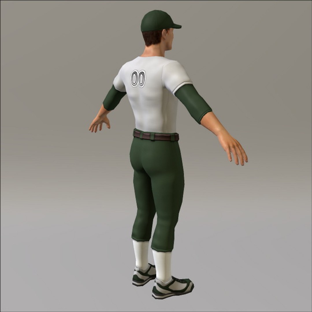 3ds Max Baseball Player Ball