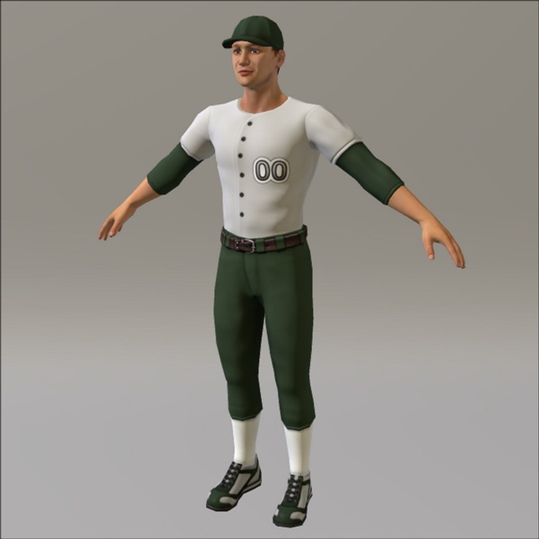 3ds Max Baseball Player Ball