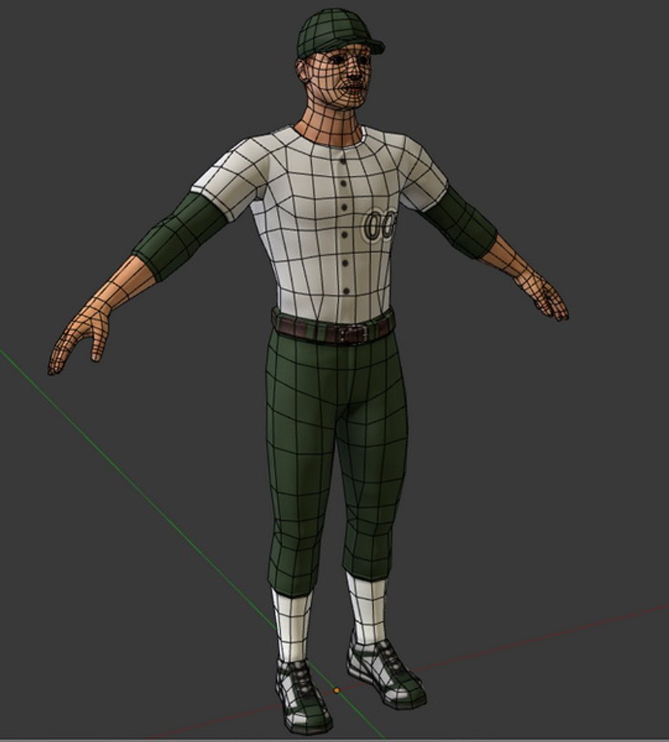 3ds Max Baseball Player Ball