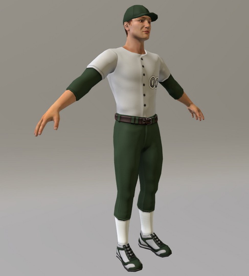 3ds Max Baseball Player Ball