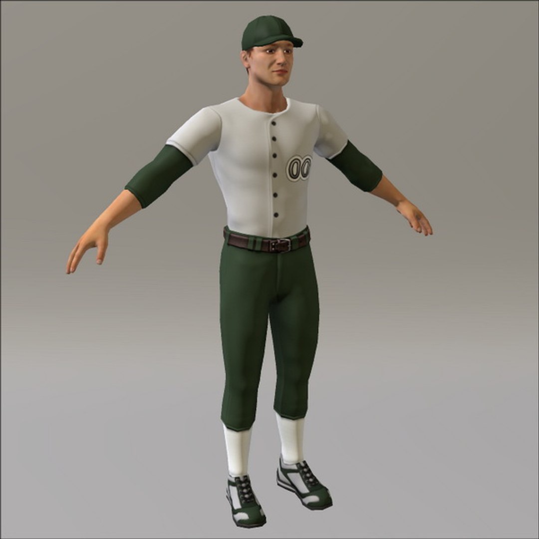 3ds Max Baseball Player Ball
