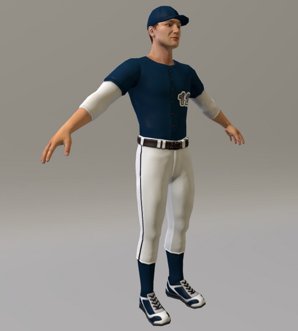 3ds Max Baseball Player Ball