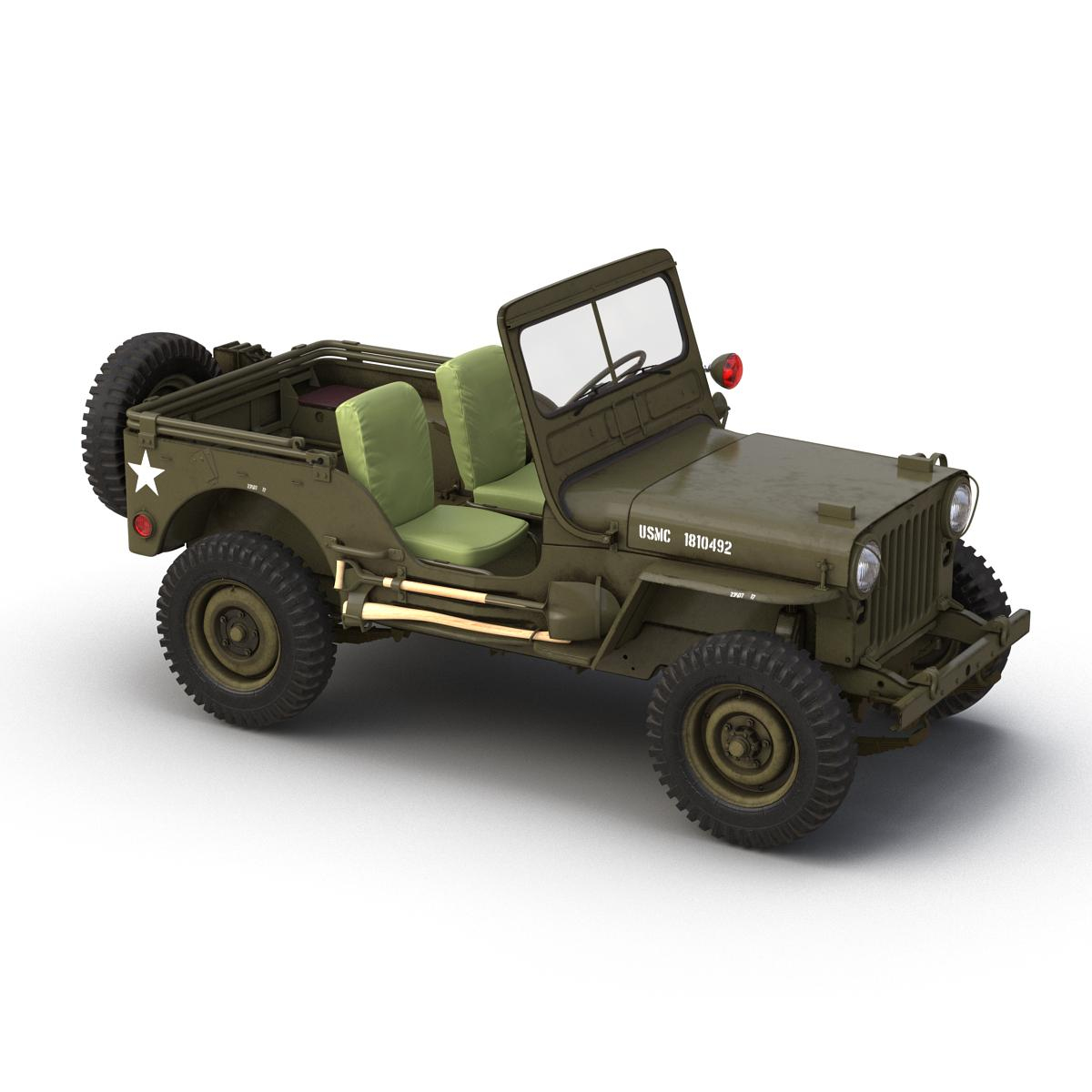 Willys jeeps model - TurboSquid 1205368