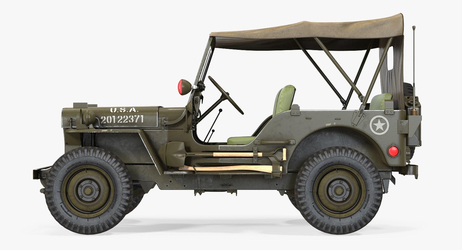 Willys jeeps model - TurboSquid 1205368