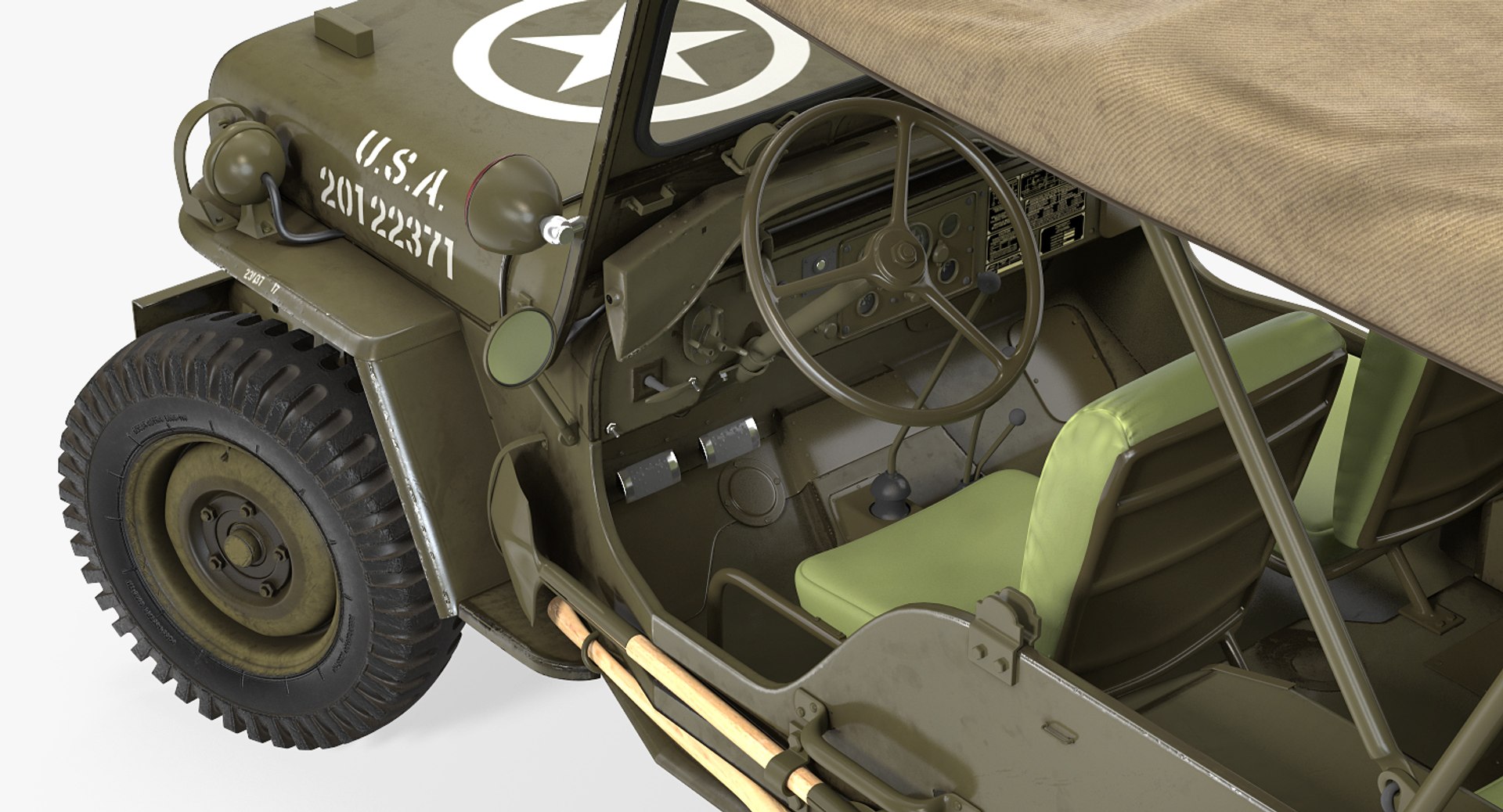 Willys jeeps model - TurboSquid 1205368